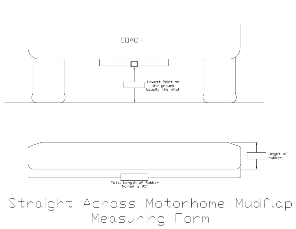 Duraflap Motorhome Mud Flap with Straight-Top and Custom Text Custom ...
