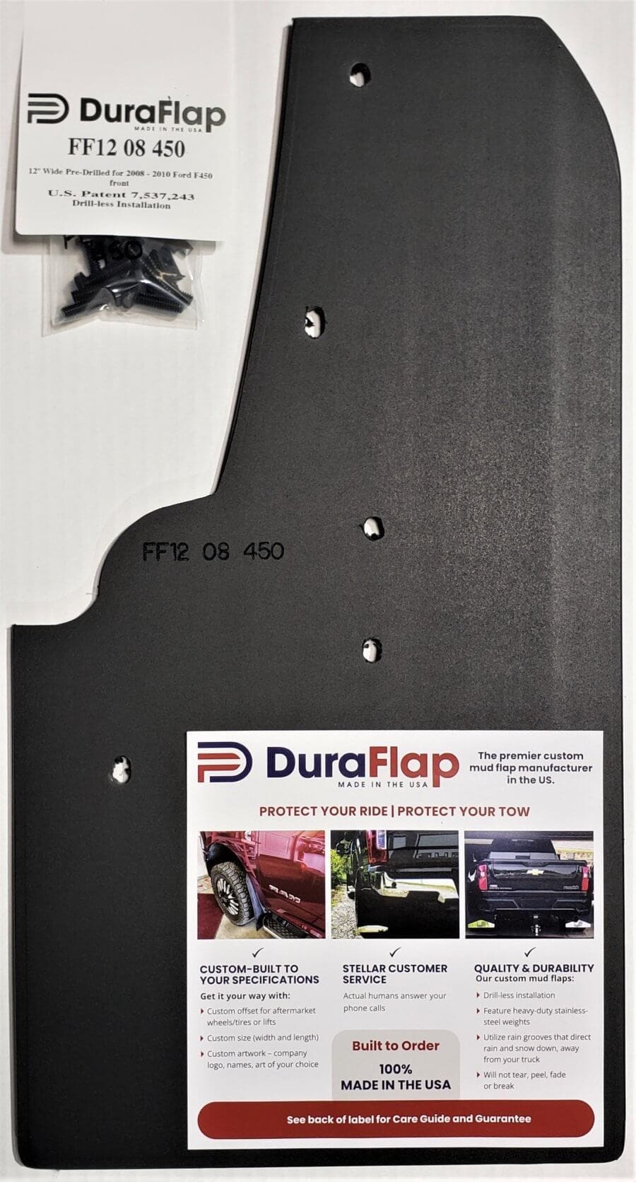 Duraflap Ford F450 Front 2008 - 2010 Custom Mud Flaps & Weights
